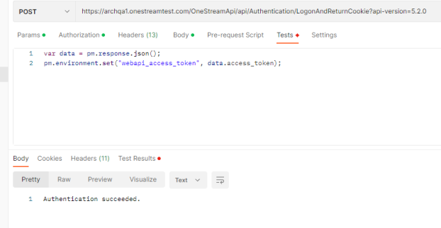 OneStream WebAPI Endpoints